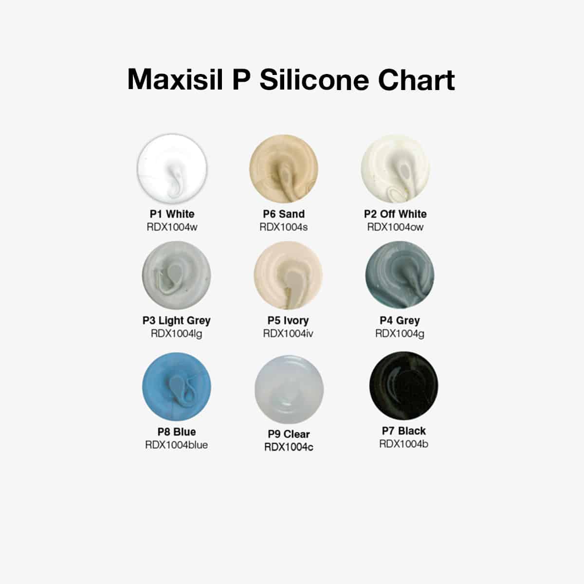 MAXISIL Silicone Chart | Online Tile Store